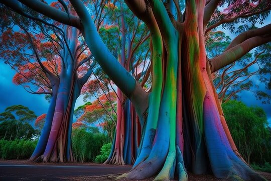 Rainbow Eucalyptus Tree Wallpaper