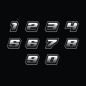 Racing Number Fonts 7