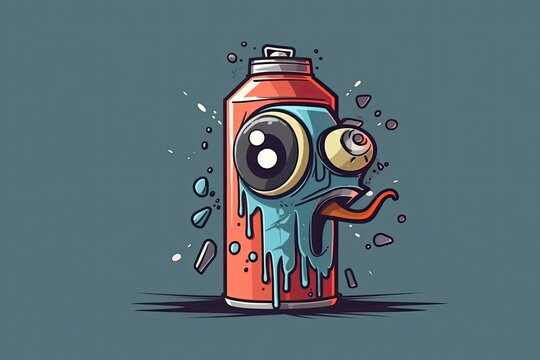 Spray Can Cartoon Characters