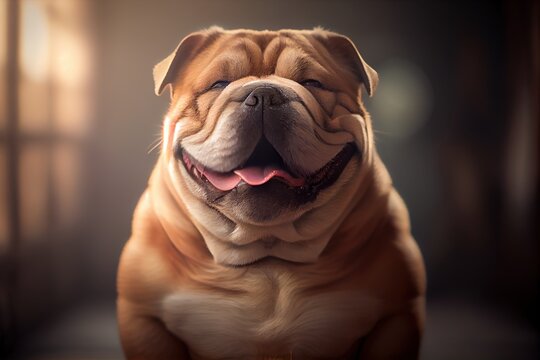 Smiling English Bulldog