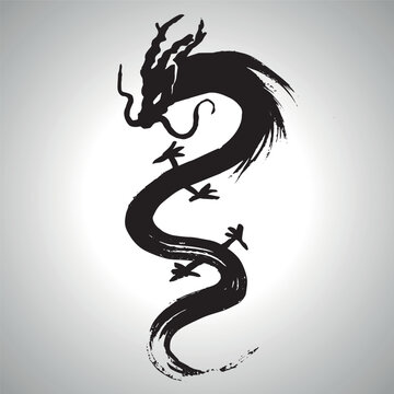 Chinese Calligraphy Art Dragon
