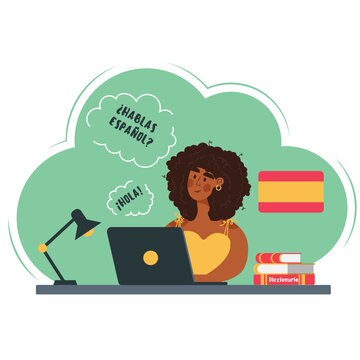 Female Spanish Teacher Cartoon