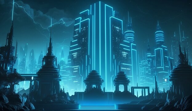 Tron Legacy Cityscape