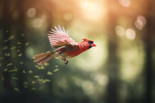Flying Red Bird