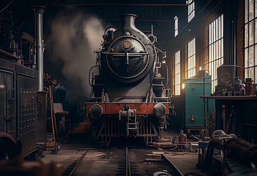 Afbeeldingen over "Steam Locomotives" – Blader in stockfoto's, vectoren ...