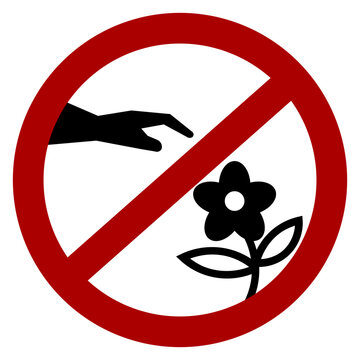 No Picking Of Flowers Sign