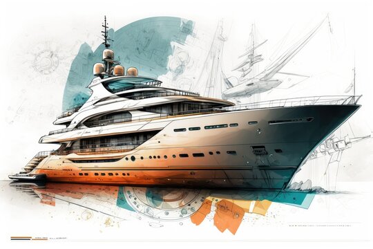 How To Draw A Super Yacht