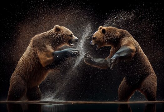 Grizzly Bears Fighting Wallpaper