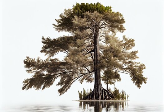 Swamp Cypress Tree Drawing