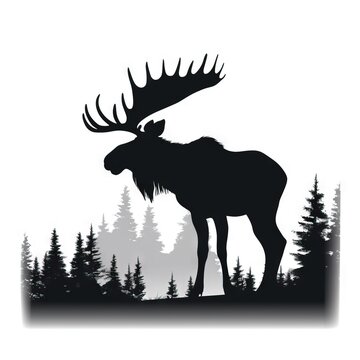 Drunk Moose Black And White