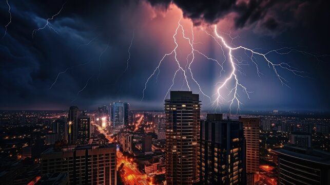 Lightning City Wallpaper