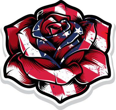 Rebel Flag Rose Tattoos