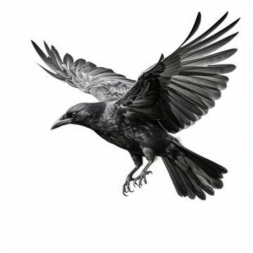 Evil Crow Flying