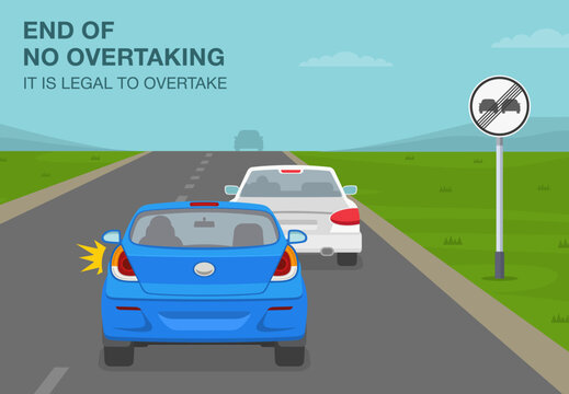 No Overtaking Road Sign