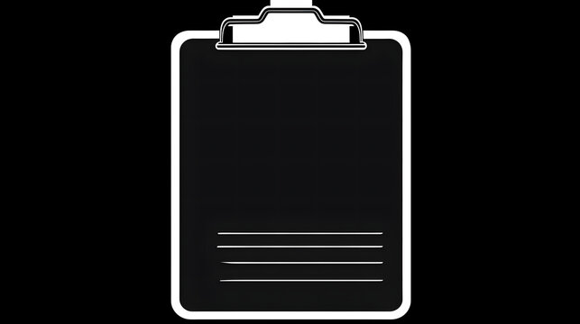 Clipboard Clip Art Black And White