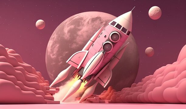 Pink Rocket Ship Images – Browse 9,124 Stock Photos, Vectors, and Video ...