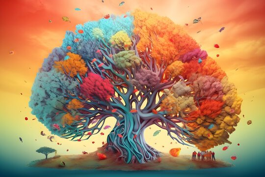 Colorful Tree Wallpaper