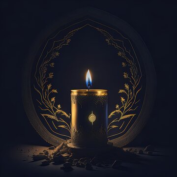Animated Blue Candle