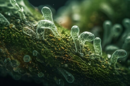 Scenedesmus Under Microscope