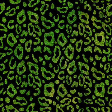 Green Leopard Print Wallpaper