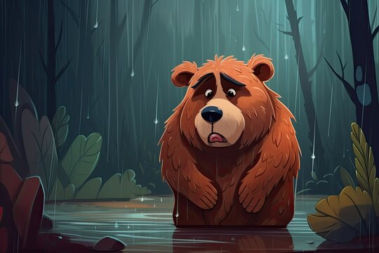 Sad Bear Cartoon