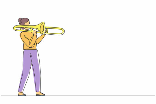 Cartoon Trombone Player