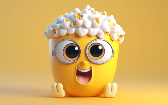Eating Popcorn Animated Emoticon