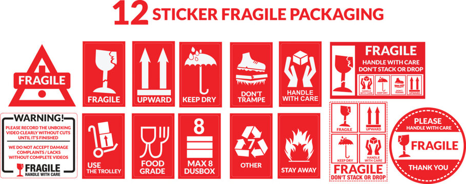 Fragile Glass Sticker