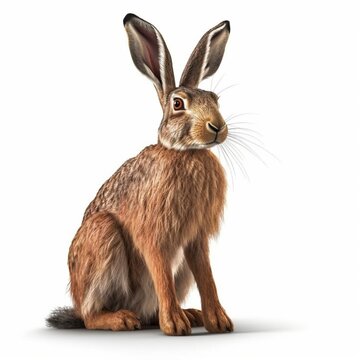 Hare White Background