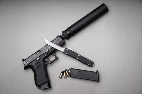 Gun With Silencer Images – Browse 3,505 Stock Photos, Vectors, and ...