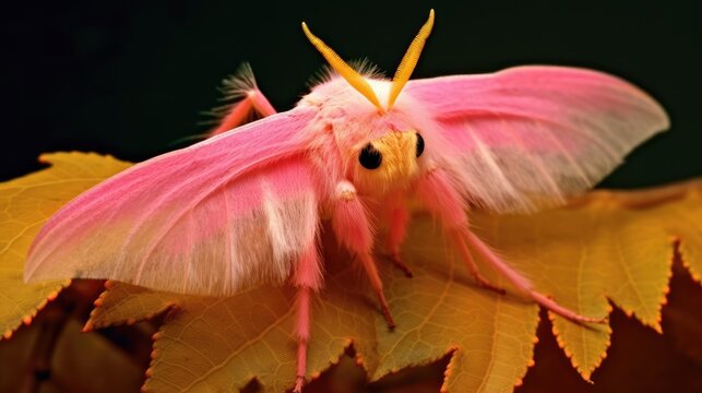 Fluffy Pink Moth