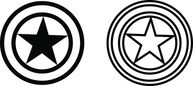 Captain America Shield Outline