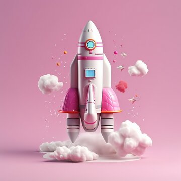 Pink Rocket Ship Images – Browse 9,124 Stock Photos, Vectors, and Video ...
