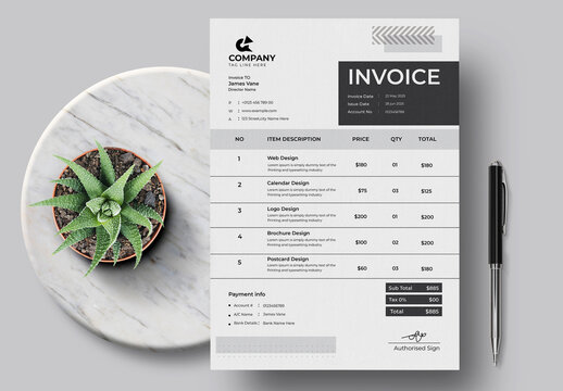 Simple Invoice Template Bilder – Durchsuchen 9,216 Archivfotos ...