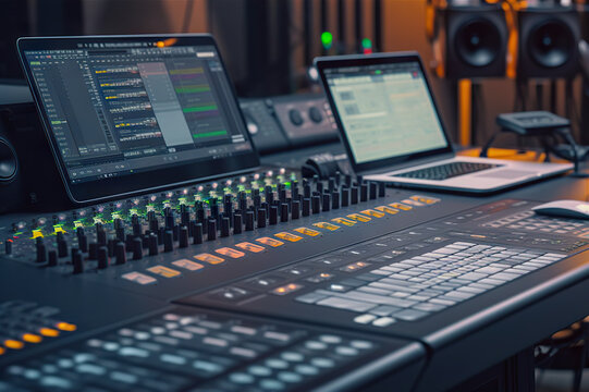 Afbeeldingen over "Sound Desk" – Blader in stockfoto's, vectoren en ...