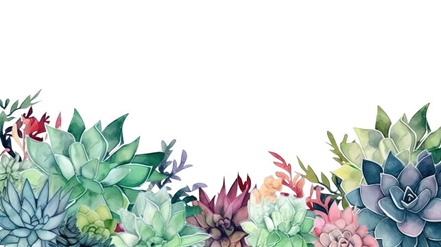 Watercolor Succulent Frame Images – Browse 41,970 Stock Photos, Vectors ...