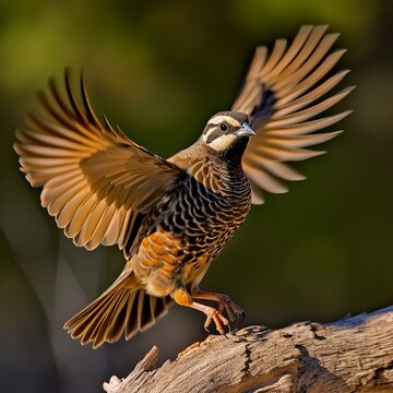 Quail In Flight