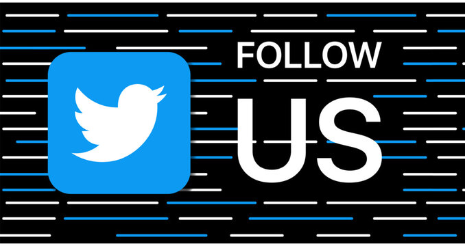 Come Follow Us On Twitter Logo