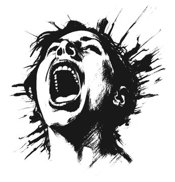 screaming faces art