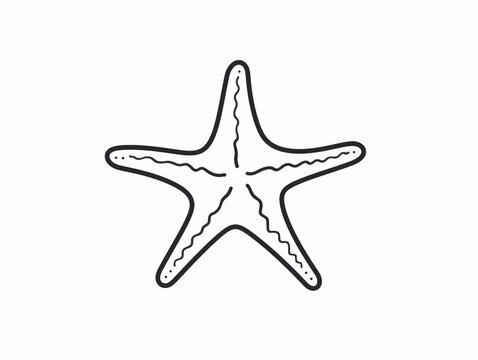 Simple Starfish Drawing