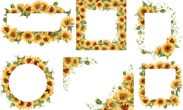 Sunflower Circle Border Images – Browse 2,604 Stock Photos, Vectors ...