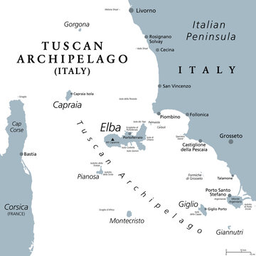 Italian Peninsula Physical Map