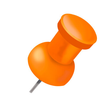 Orange Pushpin Png