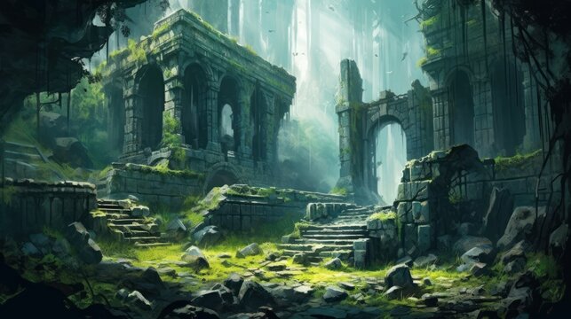 Fantasy Ruins Wallpaper