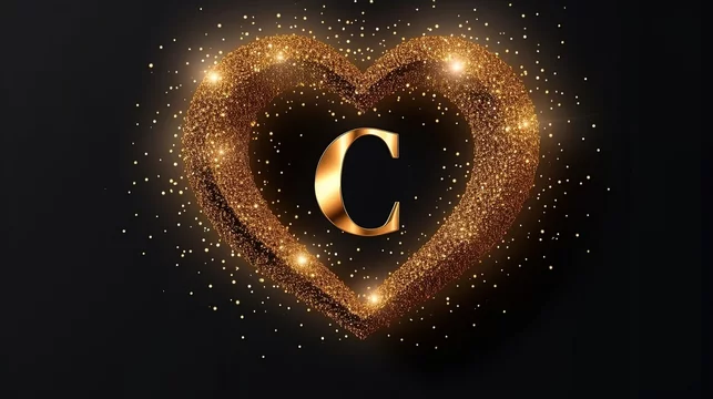C Alphabet Wallpaper In Heart