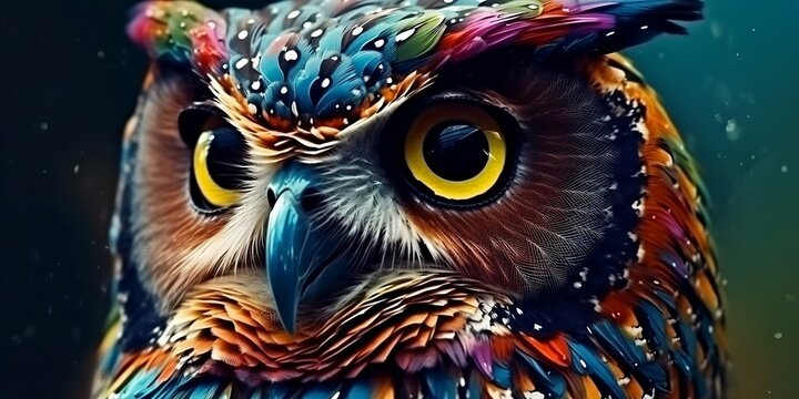 Colorful Real Owl