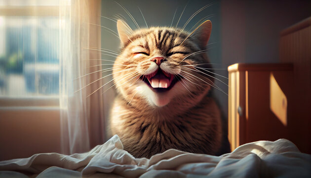 Laughing Cat Wallpaper
