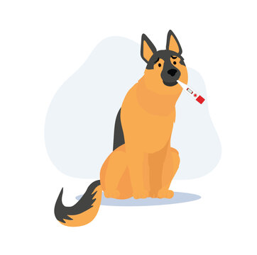 Sick Dog Clipart
