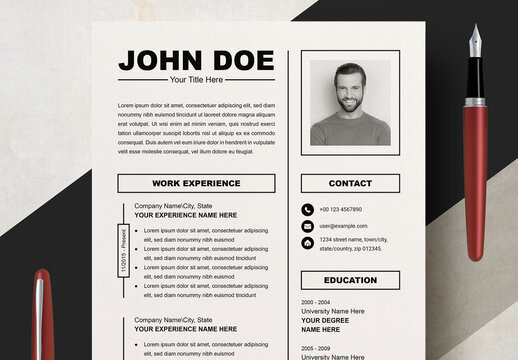 Cv Template, Curriculum Vitae Images – Browse 25,322 Stock Photos ...