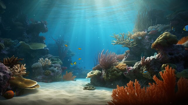 Beautiful Underwater Ocean Scenery